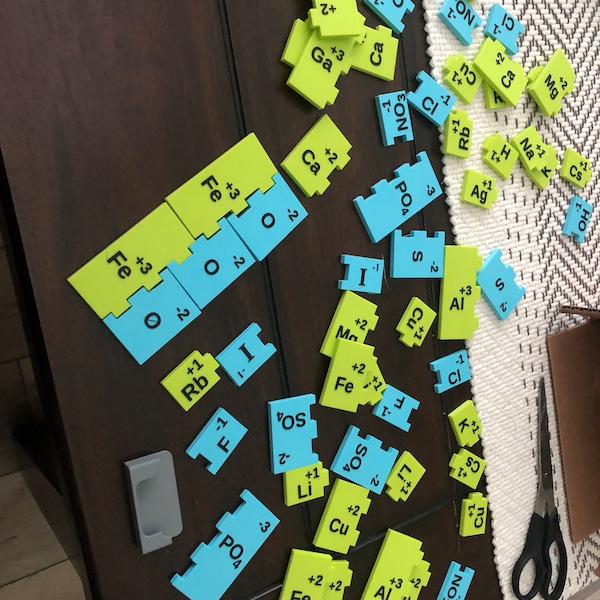 Ionic Bonding Learning Tiles | 3D Printed Learning Tools | Chemistry ...