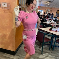 Deborah Spring/summer Pencil Pleated Button Back Vintage Dress Inspired ...