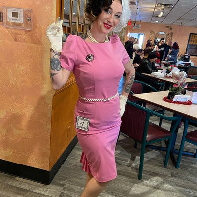 Deborah Spring/summer Pencil Pleated Button Back Vintage Dress Inspired ...