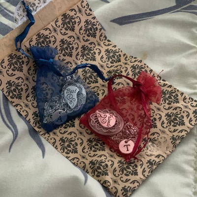 Best Friends Lockets, Set of 2, BFF Gift, Personalized With Letter ...