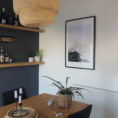 Black Wave Poster Ocean Wave Print Black and White - Etsy