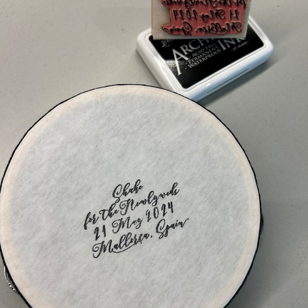 Calligraphy Return Address Stamp, Calligraphy Stamp, Housewarming Gift ...