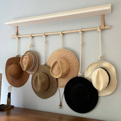 Boho Chic Hat Hanger, Minimal Hat Hanger, Boho Wall Decor - Etsy