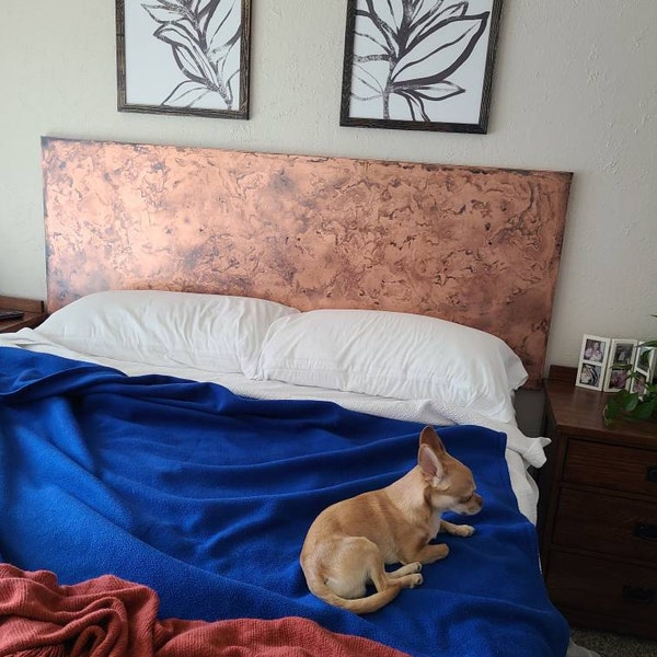 Aged Copper Headboard, King Size Headboard, Contemporary Modern ...