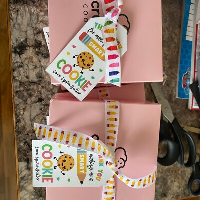 Teacher Appreciation Tag, EDITABLE One SMART COOKIE Tag, Teacher Thank ...