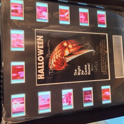 HALLOWEEN Cast Signed Horror Classic, Original 35mm Film Cell Prop ...