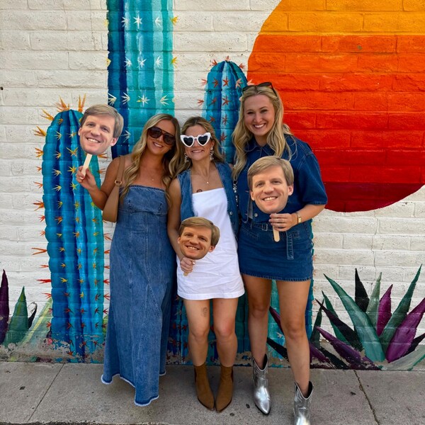 Custom Heads on a Garland Face on Banner Custom Birthday Wall Hang ...