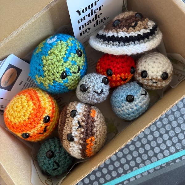 Crochet Moon/ Crochet Solar System/ Planets/ the Moon/ Moon Gift/ Space ...