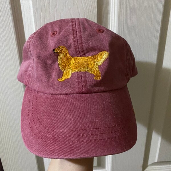 GOLDEN RETRIEVER DOG Hat - One Embroidered Men Women Baseball Cap ...