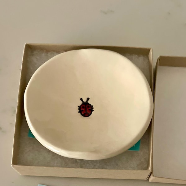 Ceramic Ladybug Trinket Dish - Etsy