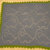 Littlefoot Blanket | Filet Crochet Blanket Pattern | Baby Blanket ...
