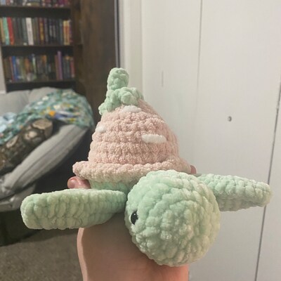 Crochet Mini Strawberry Turtle Pattern PDF Download Beginner Friendly ...