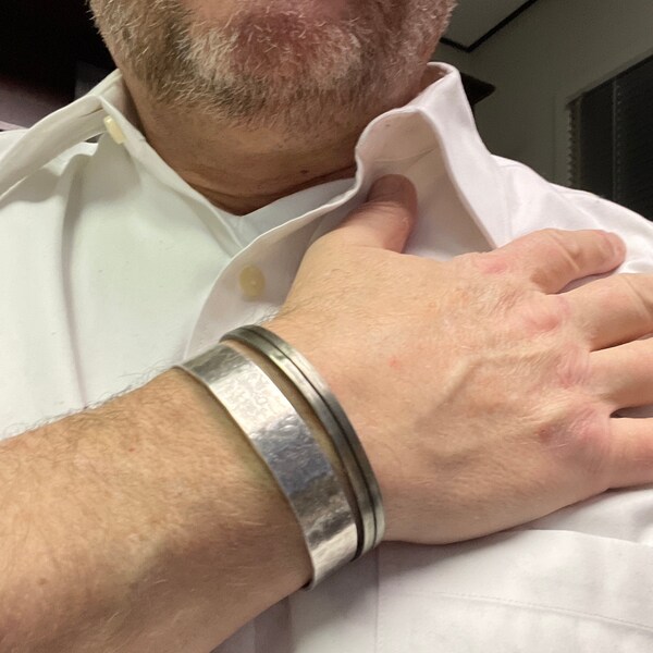 Personalized Hidden Message Cuff Bracelet in Sterling Silver ...