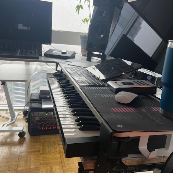 Under Desk MIDI Keyboard Tray – Heavy Duty, Adjustable, Extra Large for ...