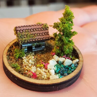 DIY KIT Miniature Fairy Witch Desk Dollhouse Apothecary Desk Miniature ...