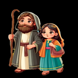 Biblical Characters Clipart Bundle, Bible Stories, Biblical People ...
