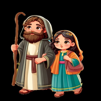 Biblical Characters Clipart Bundle, Bible Stories, Biblical People ...