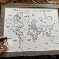 Push Pin World Map, Custom Push Pin Map, Travel Map Tracking, Wall Art ...