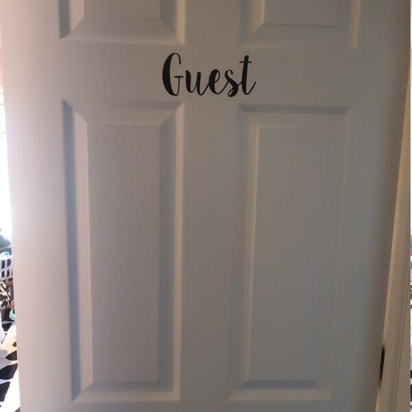 Guest Door Decal, Guest Decal, Guestroom Door Decals, Guest Room Door ...