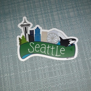 Seattle Skyline Vinyl Sticker / Seattle Washington Sticker / Modern ...
