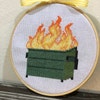Dumpster Fire Cross Stitch Pattern, Subversive Embroidery, Funny ...
