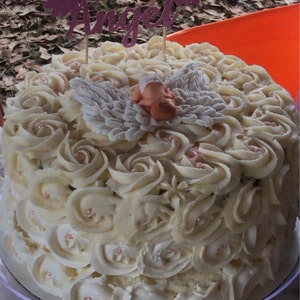 Baby on Wings Little Angel Cake Topper Baby Shower Baptism - Etsy