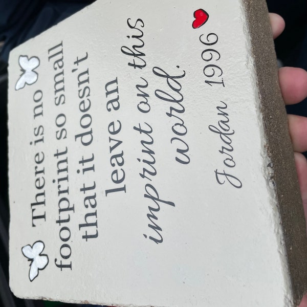 Personalized Baby Loss Memorial Stone, Hand-painted Concrete Paver - Etsy