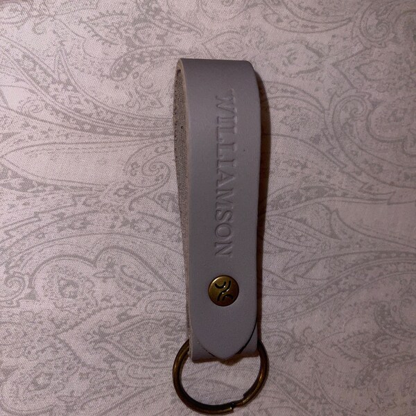 Personalized Leather Keychain | Rivet Closure With Keyring ...