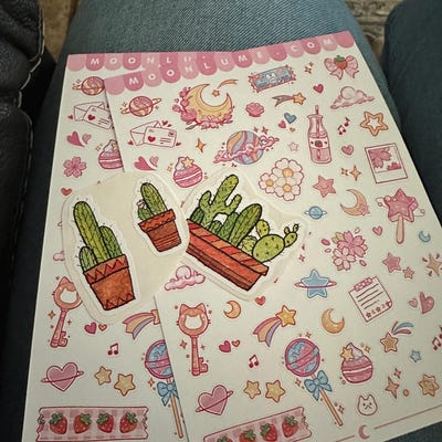 MEOWTER SPACE STICKERS Matte Vinyl Sticker Sheet 19 Cute Aesthetic ...