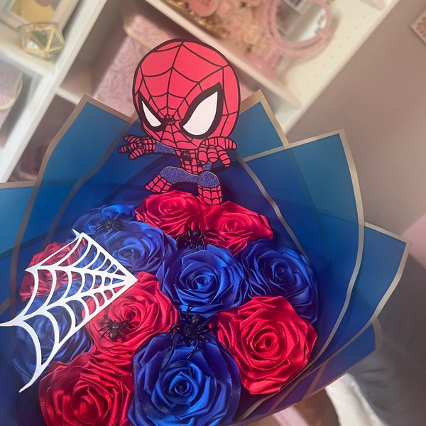 Teacher Appreciation , Eternal Rose Bouquet, Handmade, Ribbon Rose ...