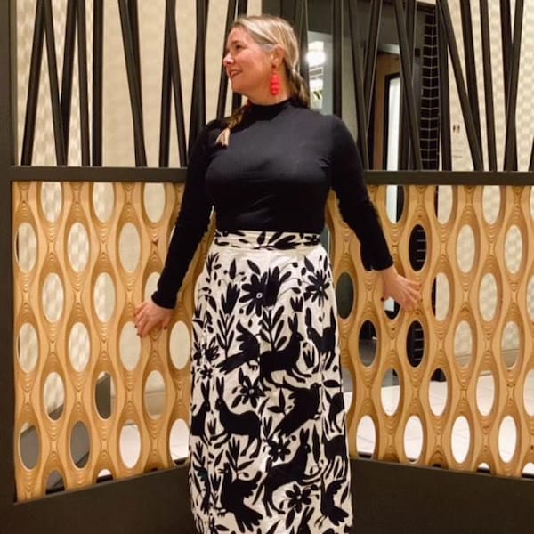 Shades of Blue Otomi Wall Decoration | Hand Embroidery Mexican Textile ...