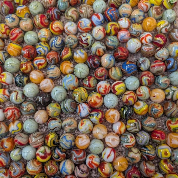 500 Bulk Assorted 16mm Premium Player Glass Mega Marbles (5/8th ...