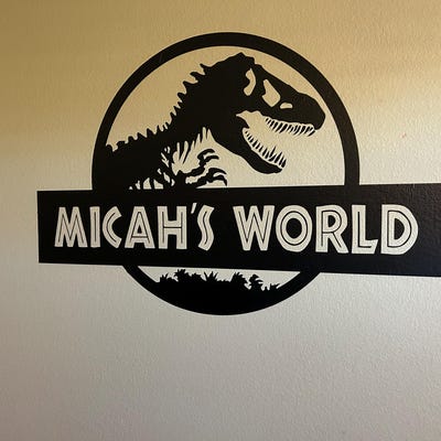 Personalized Jurassic World Name Wall Decal Dinosaur Wall Decals ...