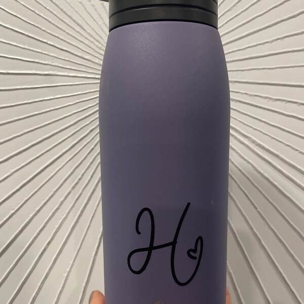 Decal | CUTE Single Initial Decal | Initial With Heart Loop Accent ...