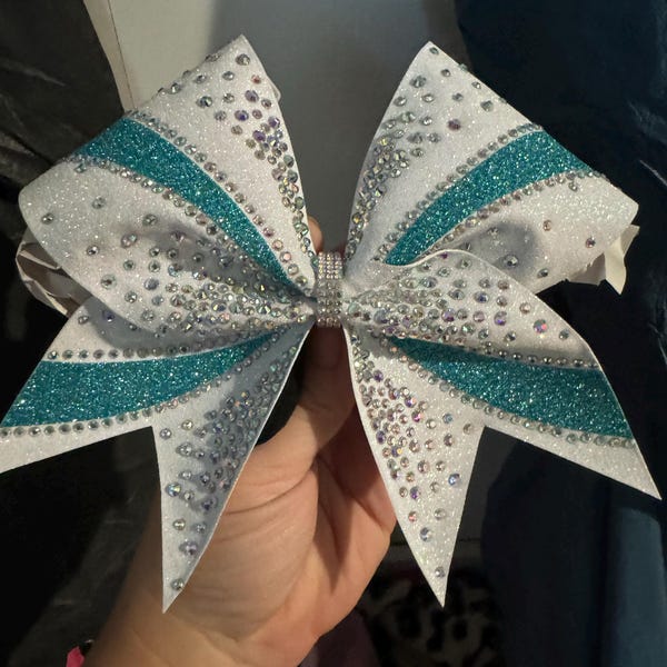 Competition Cheer Bow, Rhinestone Glitter Bow, Team Bows - Etsy