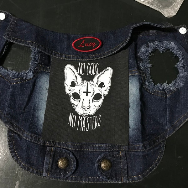 No Gods No Masters Patch, No Idols Patch, Cat Patch, Sphinx Patch, Cat Patch, Satan Patch, Back ...