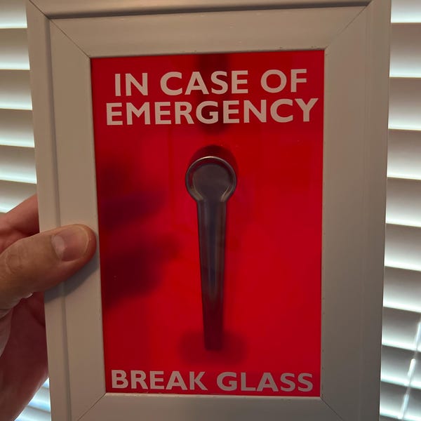 In Case of Emergency Break Glass Box | Vinyl Sticker | Custom - Etsy
