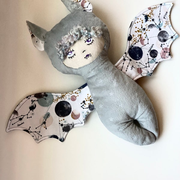Bat Stuffed Animal Sewing Pattern - Beginner Plush DIY Sewing Project ...