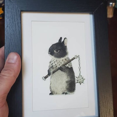 Bunny With Flail Print - Etsy