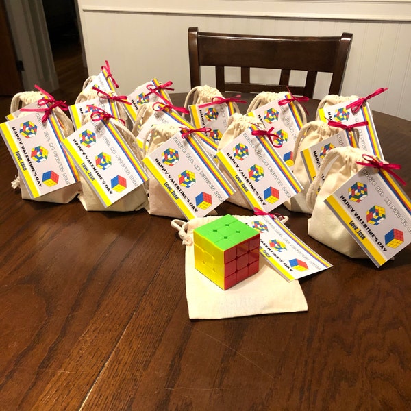 DIGITAL DIY Editable Rubiks Cube Puzzle Valentine Card Tag Editable ...