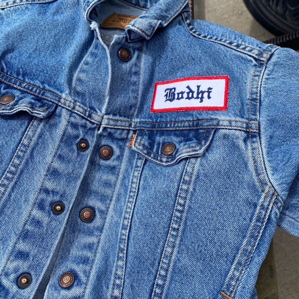 Biker Name Tag | Embroidered Custom Patches for Jackets | Custom Name ...