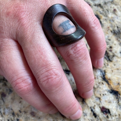 Wooden Ring Teak Wood Statement Ring for Women Jewelry - Etsy