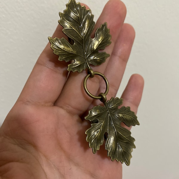 Bronze Leaf Cloak Clasp "sylvan" | Dress Cinch Clip | Festival Cape ...