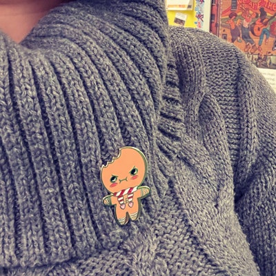 Angry Gingerbread Enamel Pin Hard Enamel Pin, Christmas Enamel Pin ...