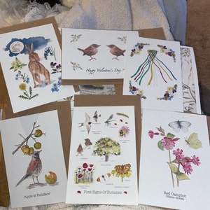 Spring Hope Concertina Card Spring Nature Card Wildflowers Imbolc Card ...