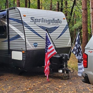 Camper Double Flag Pole Mount RV Flag Holder - Etsy