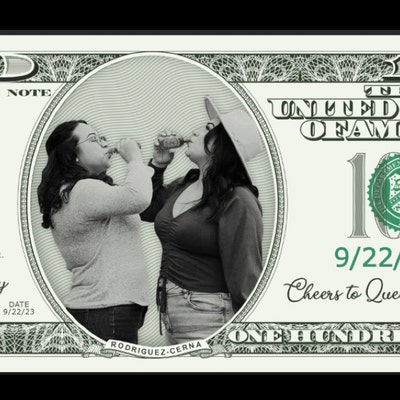 Personalized 100 Dollar Bill Prints, Perfect for the Bride, Birthday ...