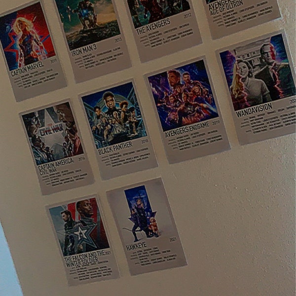 Marvel MCU Mini Poster Prints, Movies and TV Shows (6x4inch), *physical ...