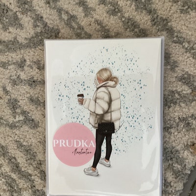 Brown Hair Girl Laminated Stickers for Tumblers, Laptop, Phone Cases ...