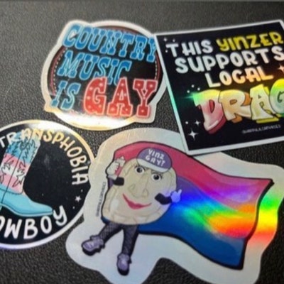 Transphobia Ain't Cowboy Sticker, Leftist Country Music Fan Decal ...